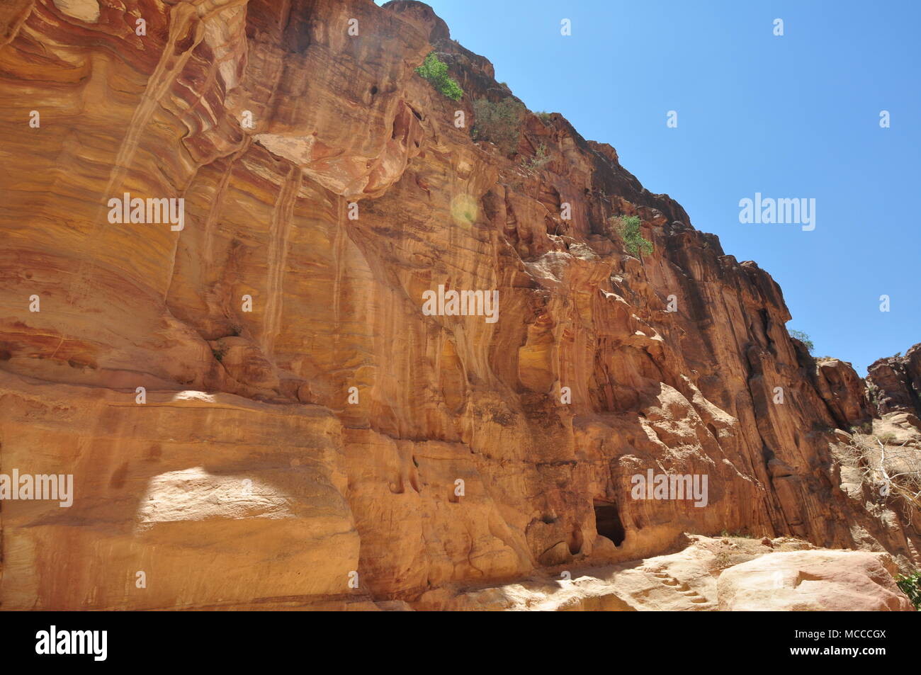 Ancient Rock carvings at Petra, Jordan Stock Photo - Alamy