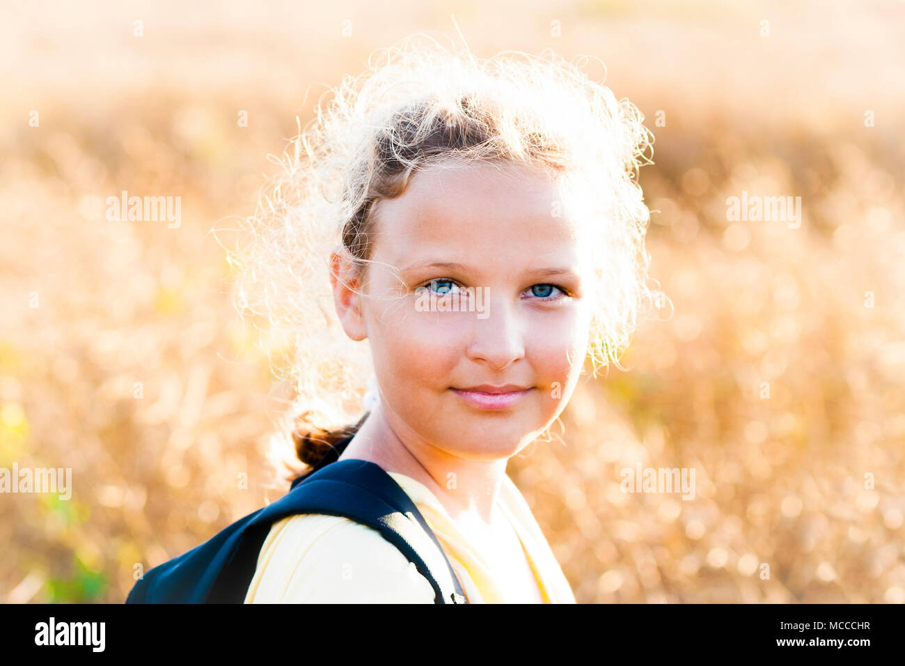 Beautiful girl sunset on summer hi-res stock photography and images - Alamy