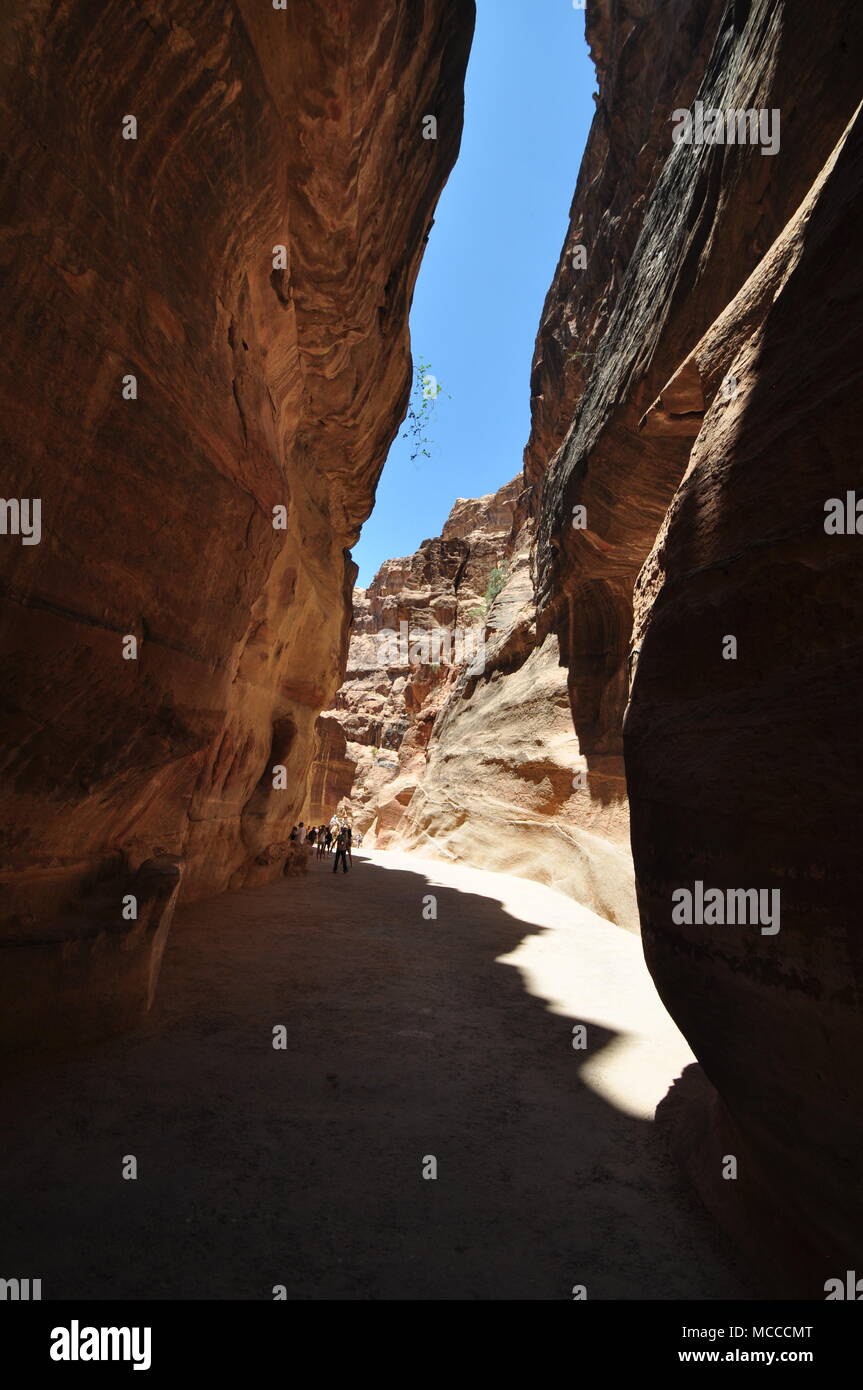Ancient Rock carvings at Petra, Jordan Stock Photo - Alamy