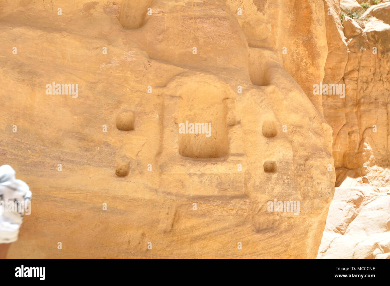 Ancient Rock carvings at Petra, Jordan Stock Photo - Alamy