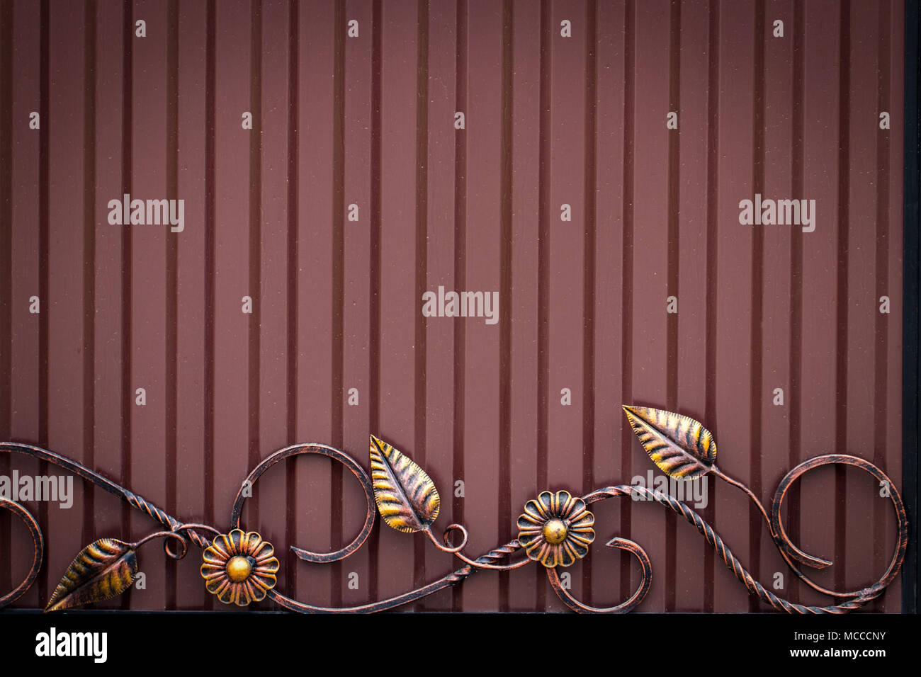 decorative parts of metal gates, elements of hand forging Stock Photo ...