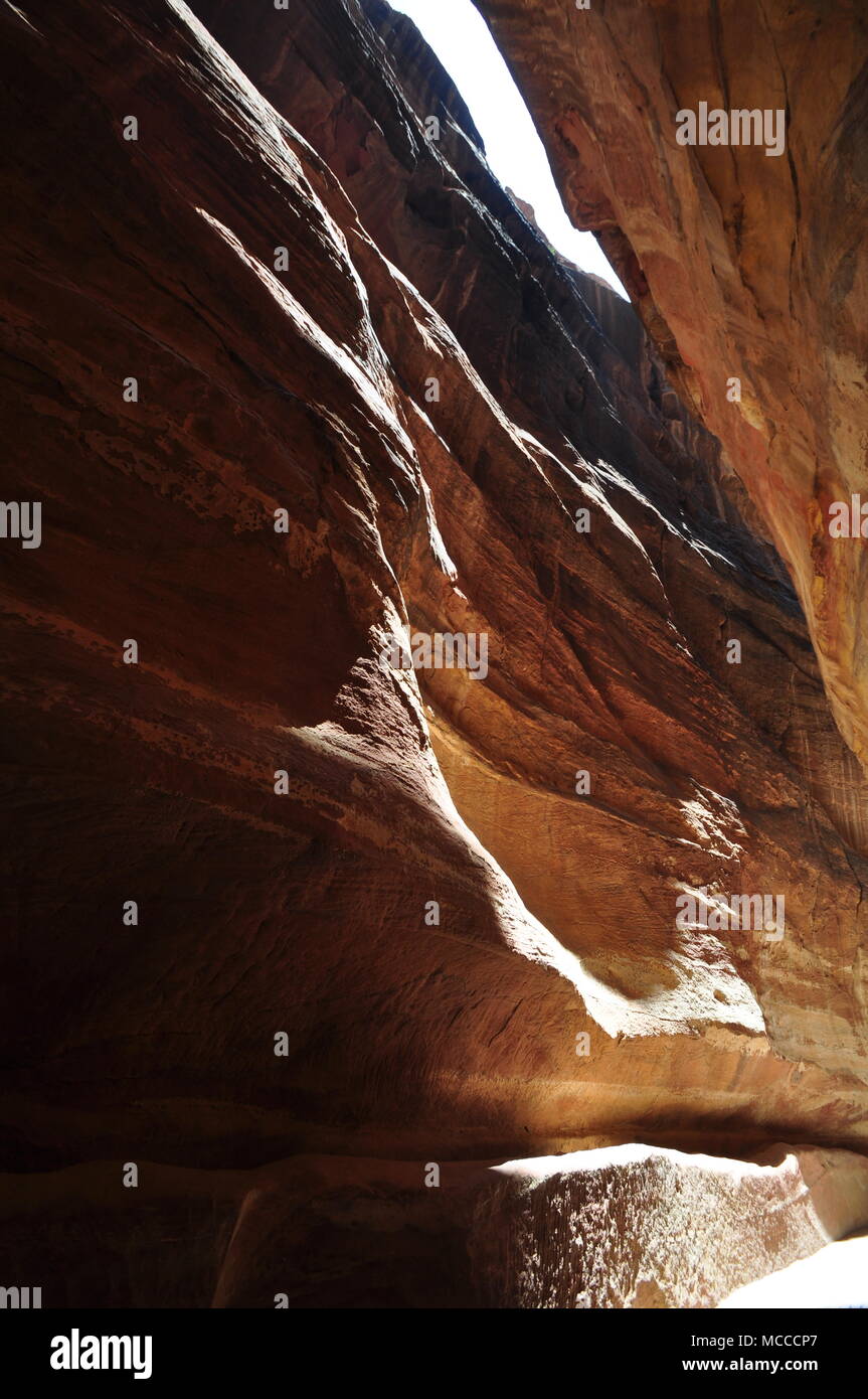 Ancient Rock carvings at Petra, Jordan Stock Photo - Alamy