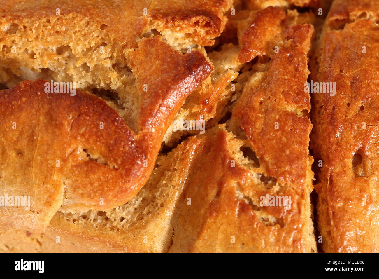 Fresh cracked bread with a crunchy crust to one of the best delicacies ...