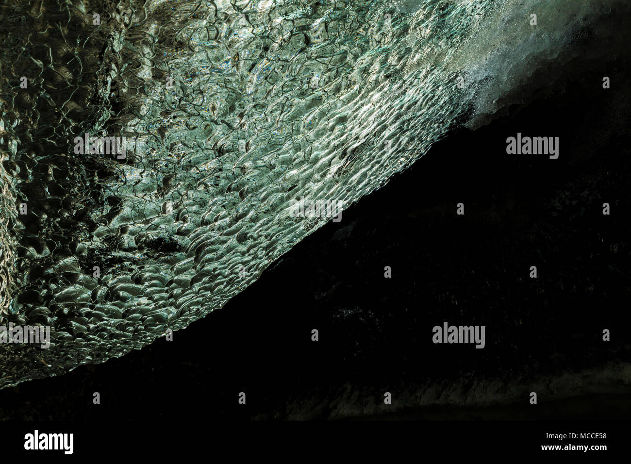 Spectacular Ice formation viewed during ice cave tour in ...