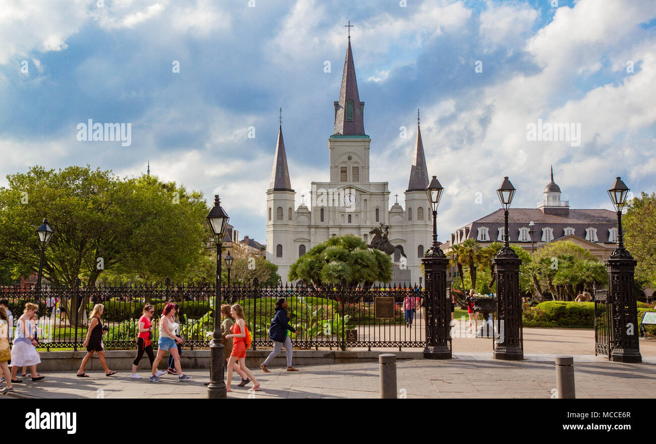St. Louis Cathedral, Jackson Square, New Orleans, Louisiana, United ...