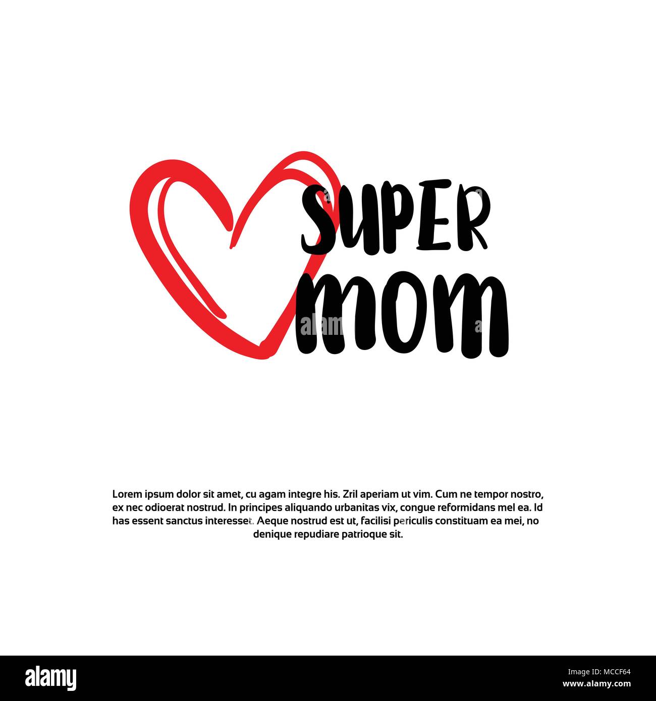 Super Mom Hand Drawing Calligraphy On White Background With Copy Space ...
