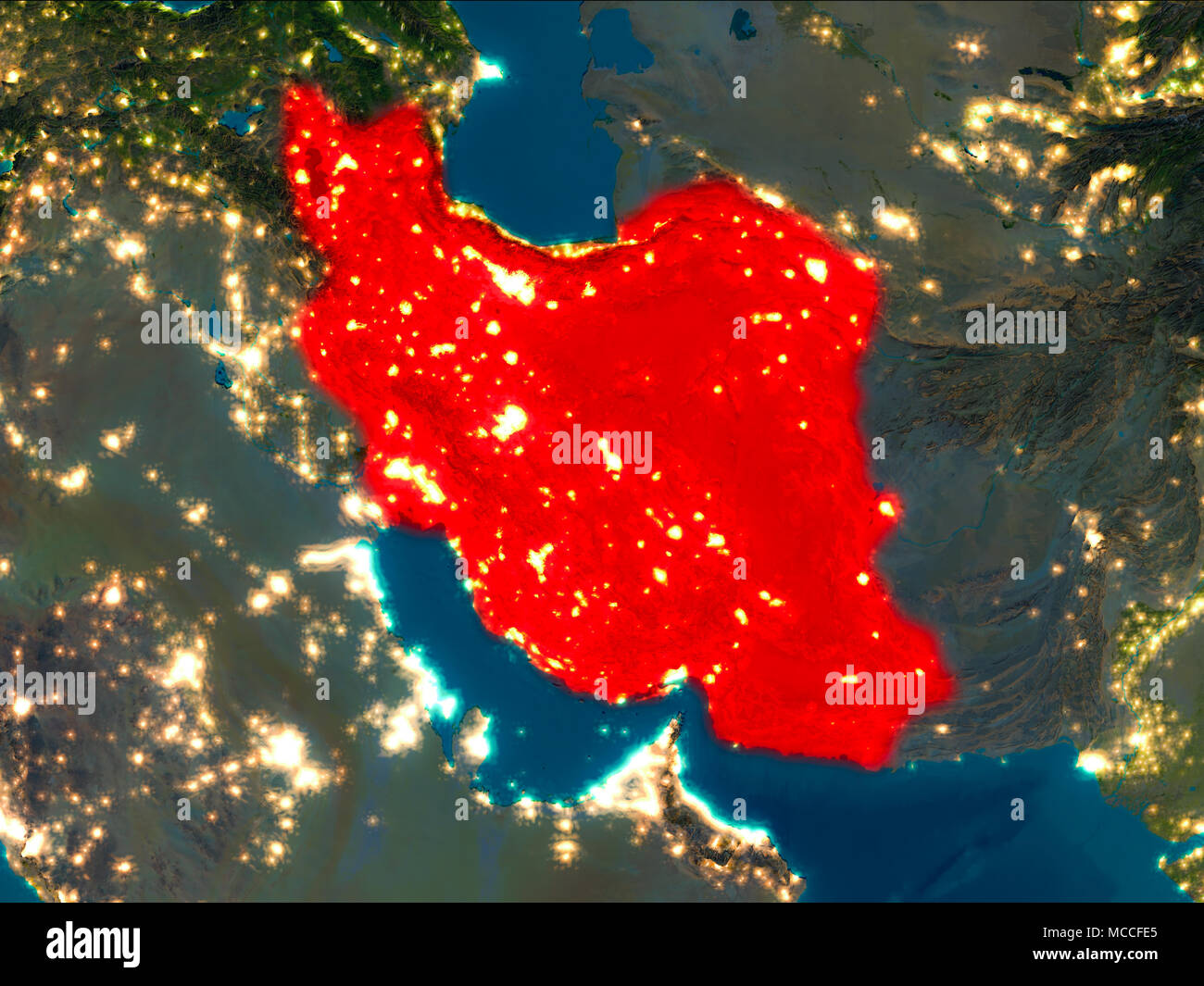 Iran satellite image hi-res stock photography and images - Alamy