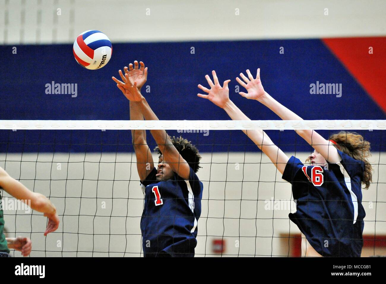 Indoor volleyball block hi-res stock photography and images - Alamy