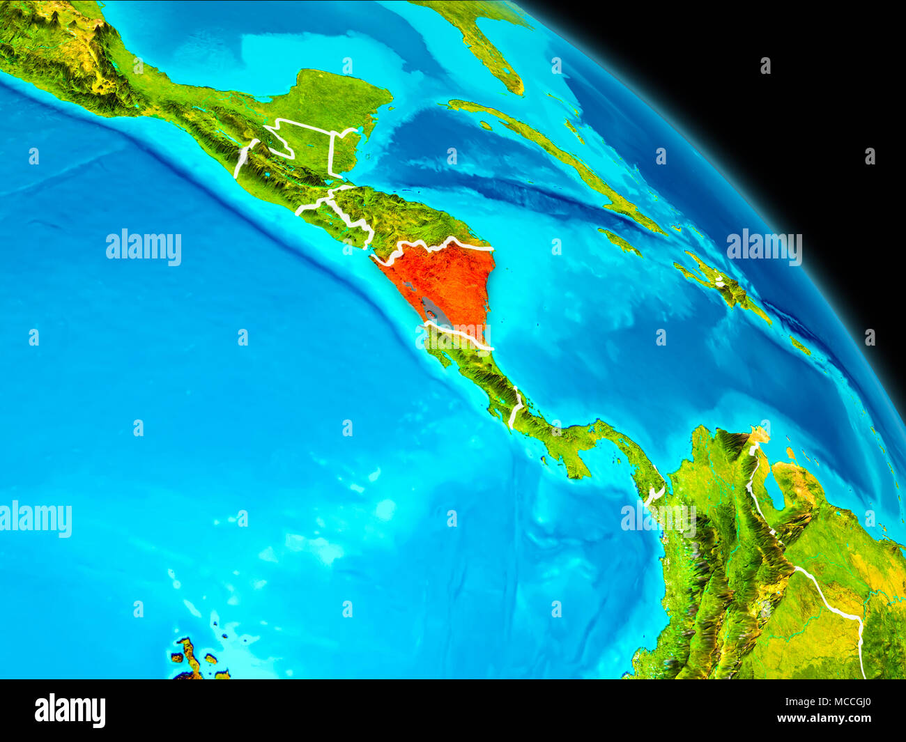 Space orbit view nicaragua hi-res stock photography and images - Alamy