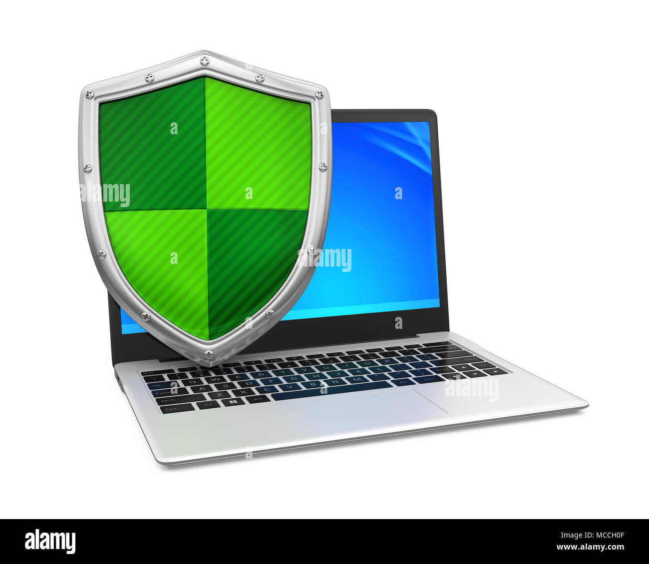 Security laptop shield hi-res stock photography and images - Alamy