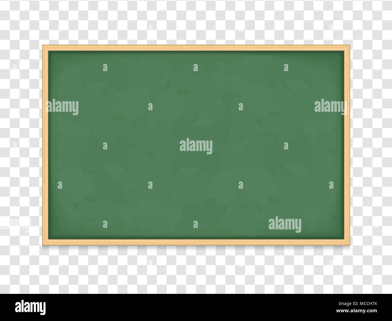 Blank horizontal green blackboard with shadow, vector eps10 ...