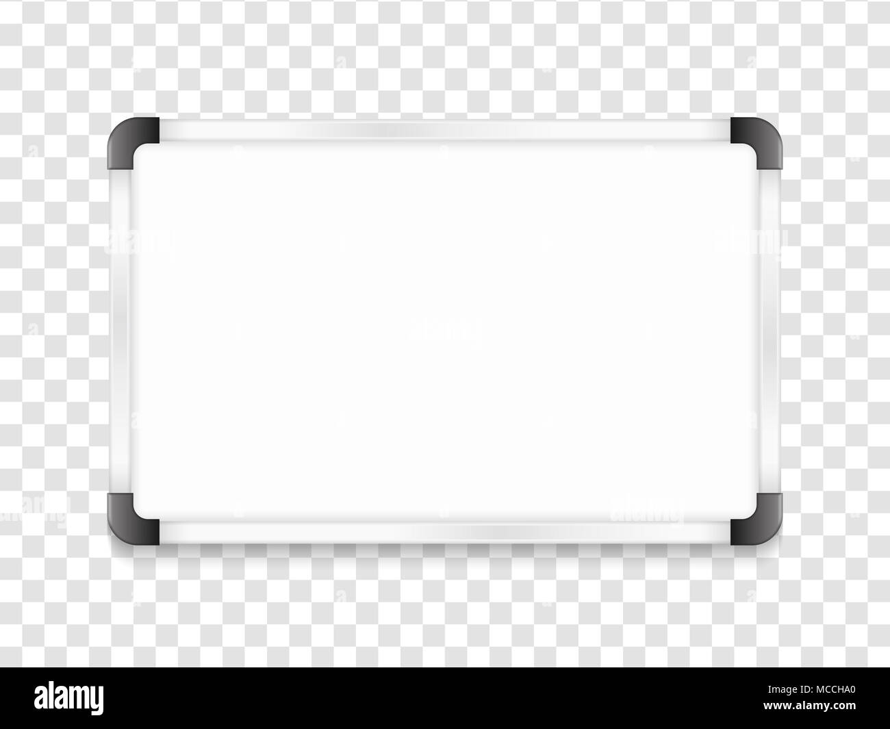 Blank whiteboard with shadow, vector eps10 illustration Stock Photo - Alamy
