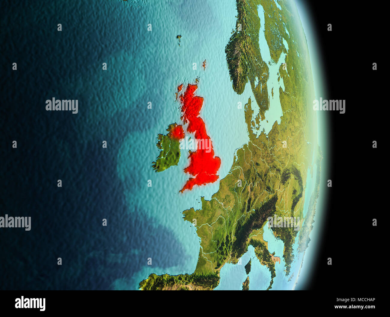 Great Britain Satellite View Stock Photos & Great Britain Satellite ...