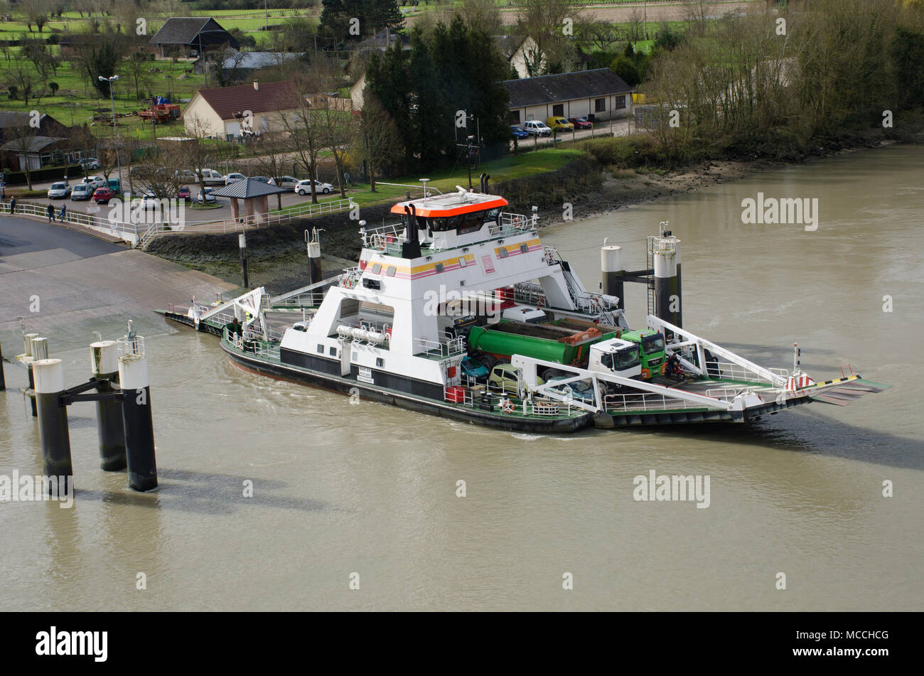 Small Ferry Boat Crossing River High Resolution Stock Photography and ...