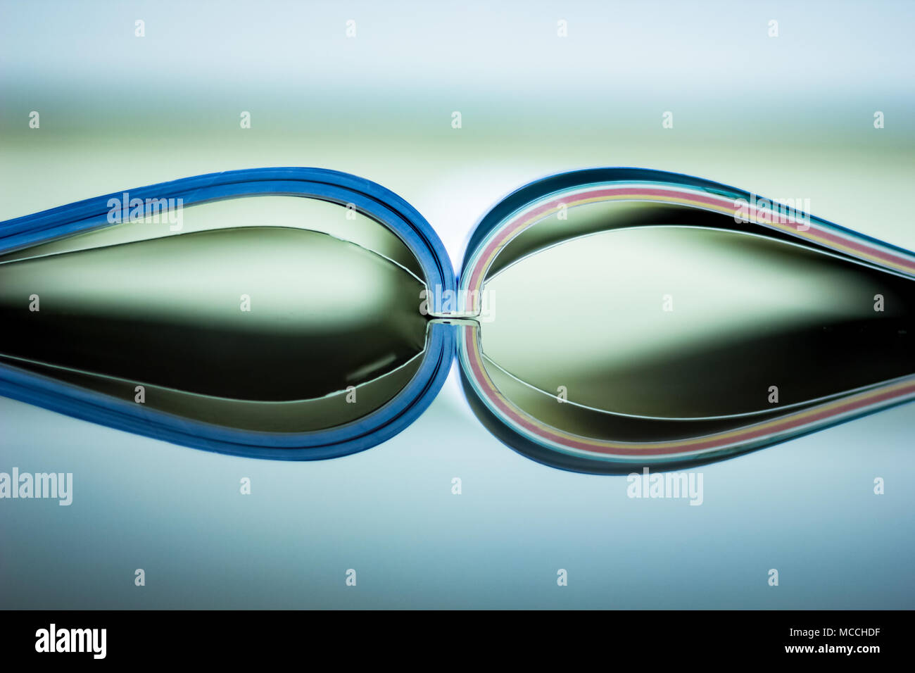 book open and view from the top angle abstract pattern symmetry Stock ...