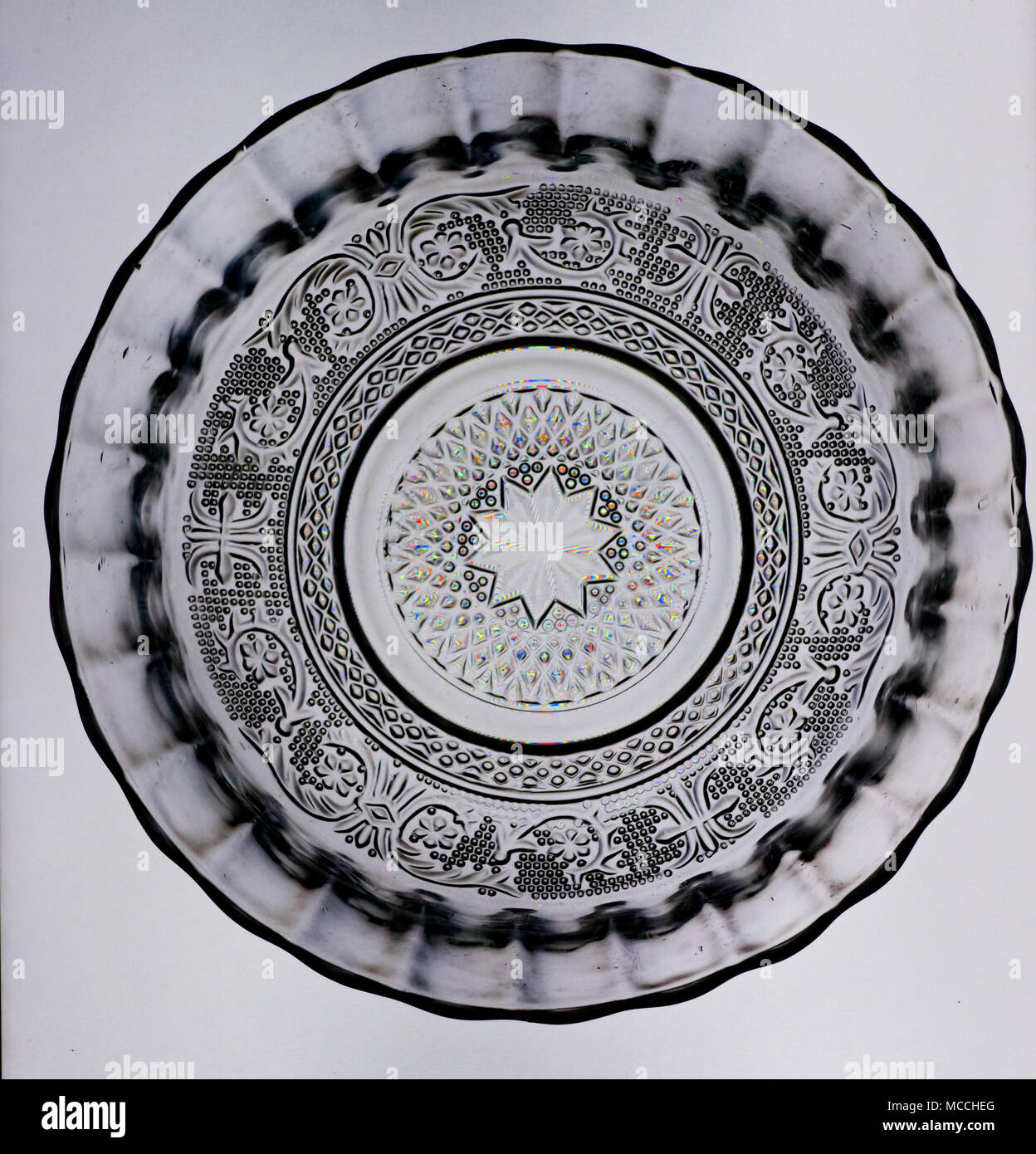 circular glass plate design on white background Stock Photo - Alamy