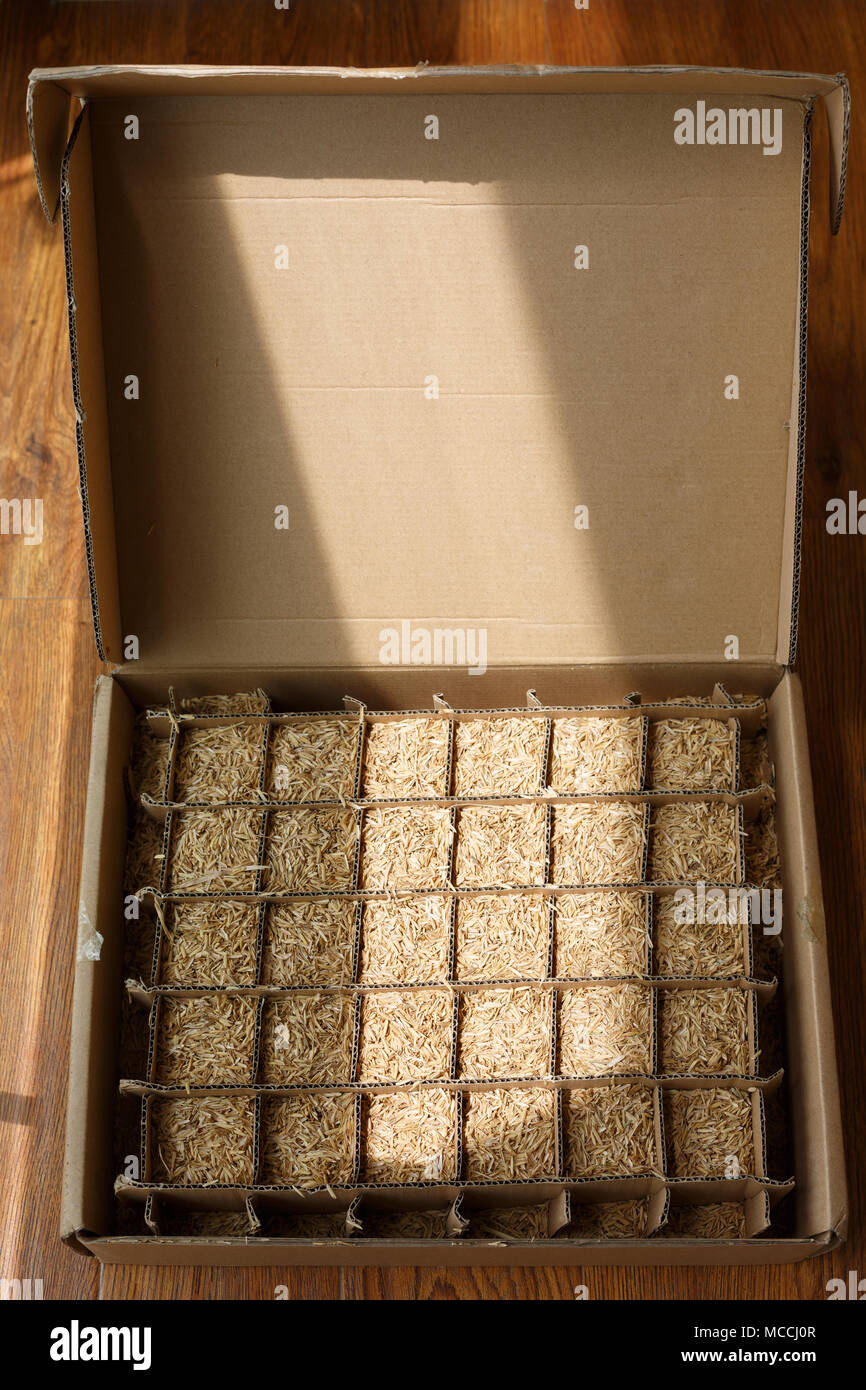 Corrugated boxes in many lattices Stock Photo - Alamy