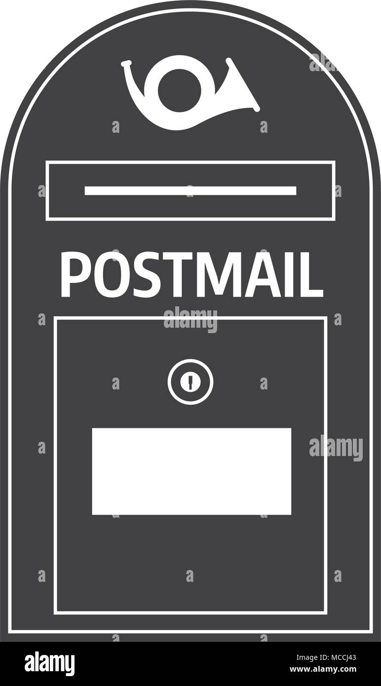 Mail Box Outline Icon Stock Vector Image & Art - Alamy