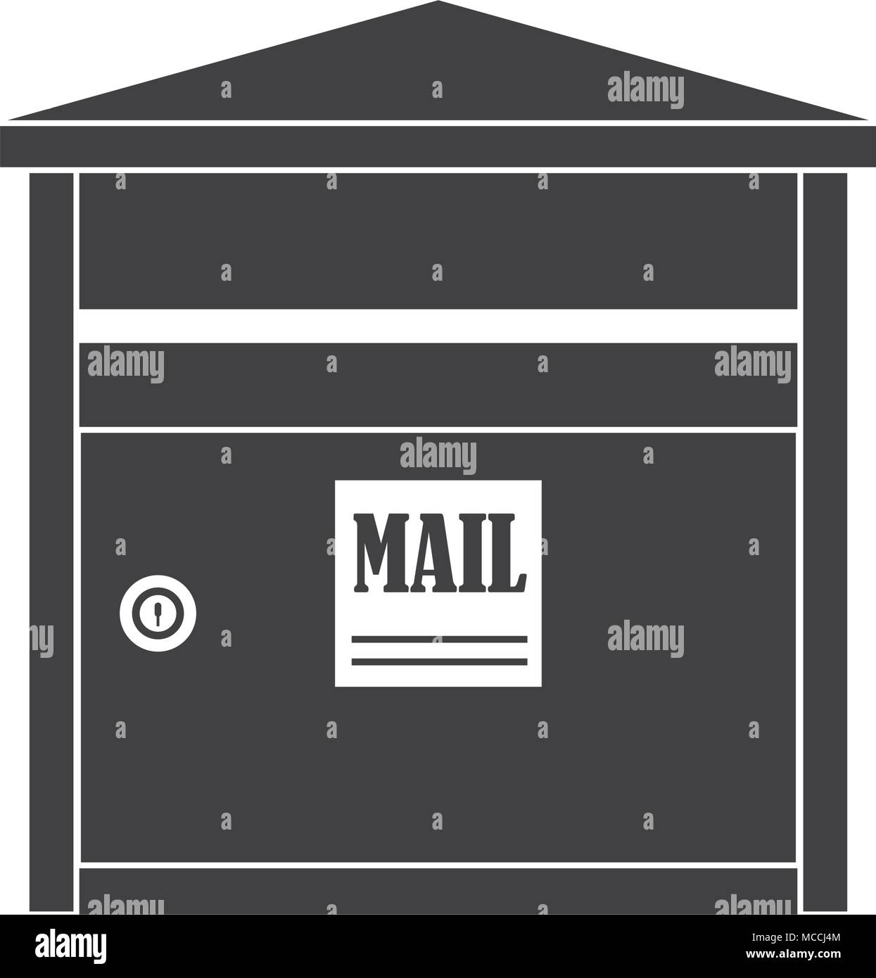 Mail Box Outline Icon Stock Vector Image & Art - Alamy