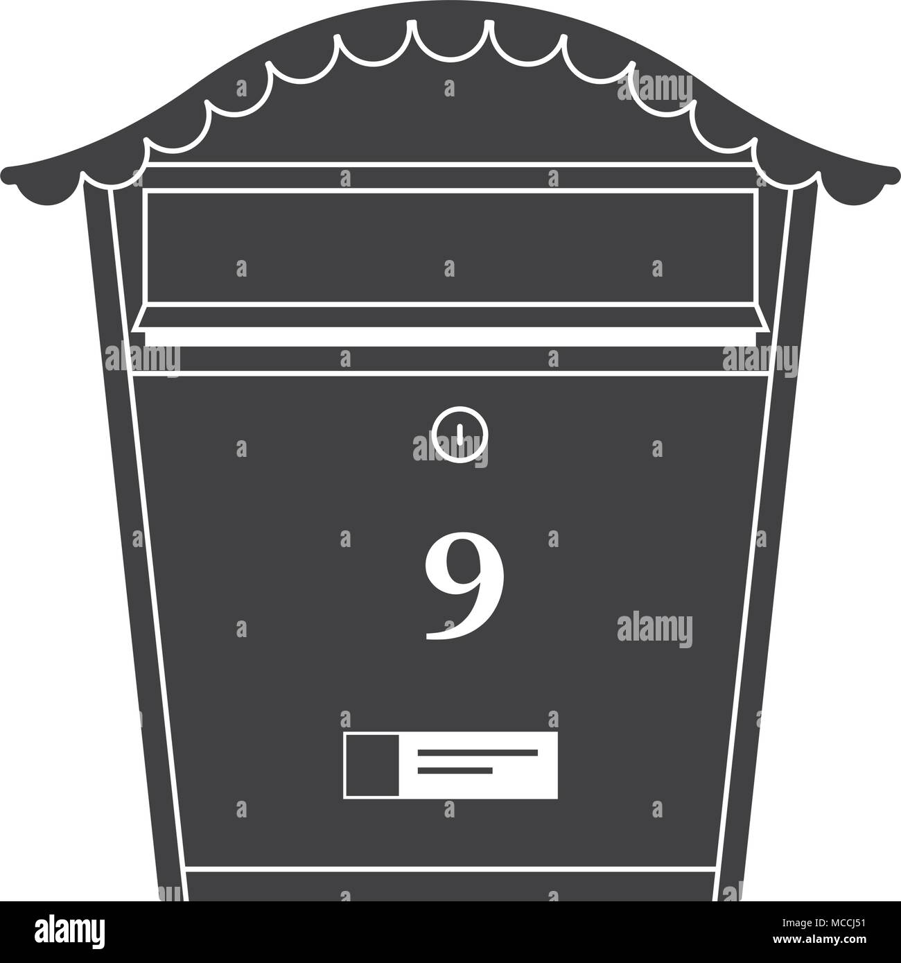 Mail Box Outline Icon Stock Vector Image & Art - Alamy