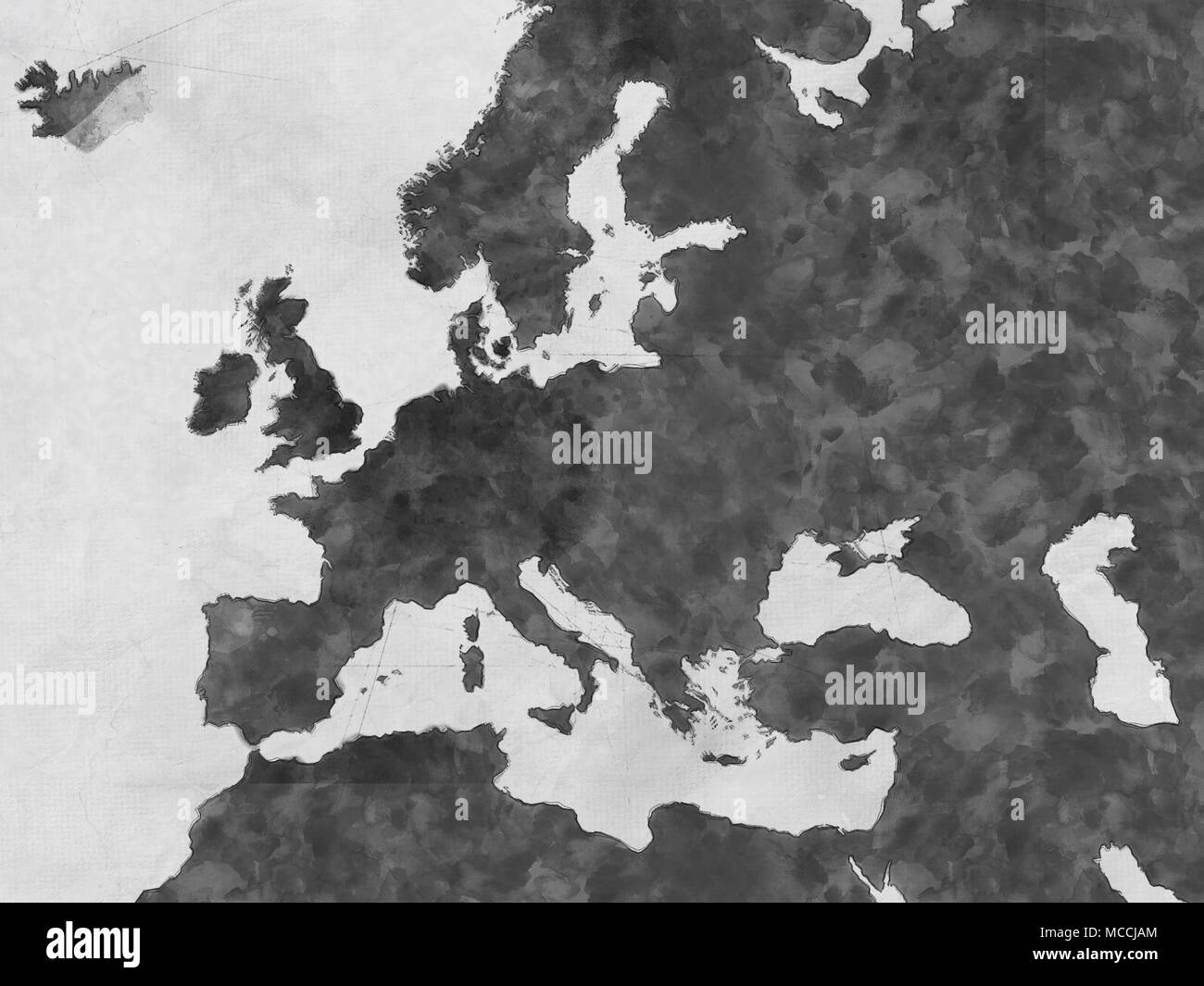 Europe map Black and White Stock Photos & Images - Alamy