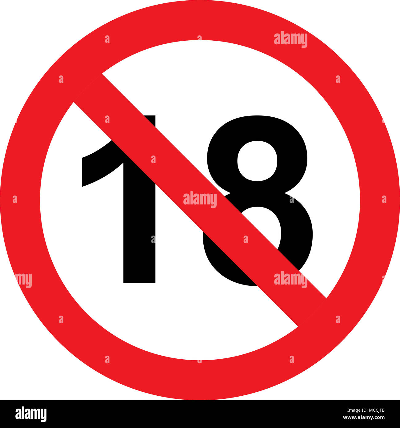 Persons under 18 sign hi-res stock photography and images - Alamy