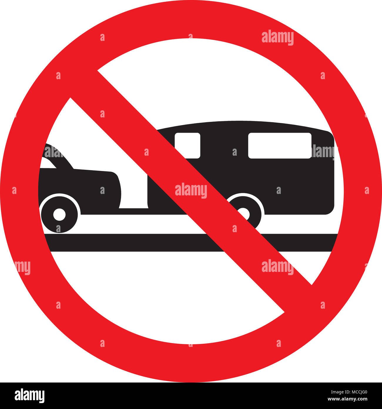 No caravan allowed sign Stock Photo - Alamy