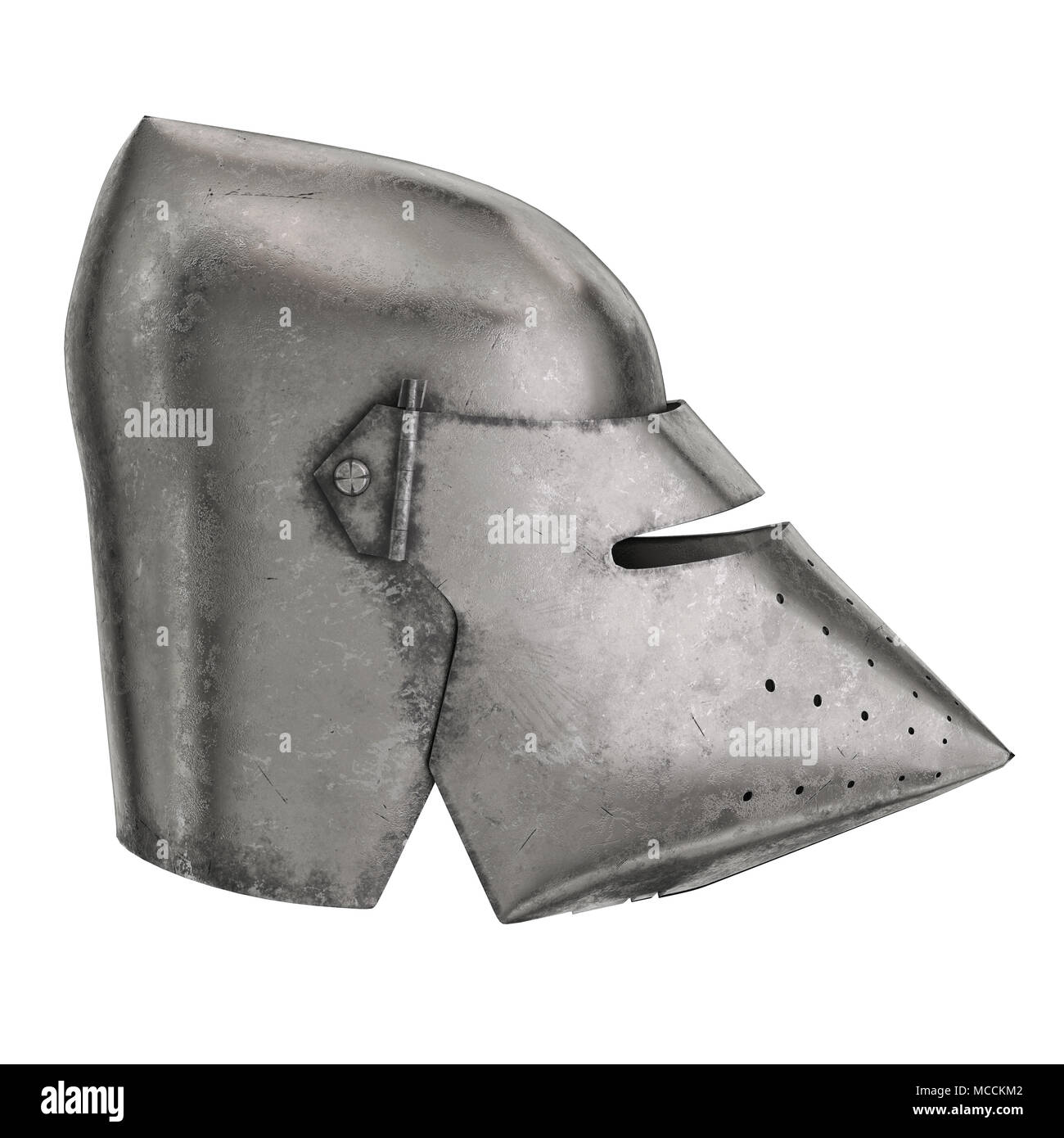 Medieval Knight Bascinet Helmet Stock Photo - Alamy