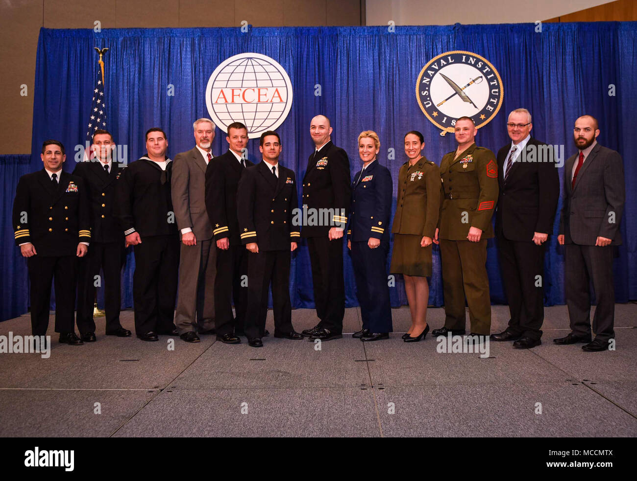 SAN DIEGO (Feb. 6, 2018) Lt. Andrew Blanco, sixth from left, a Surface ...