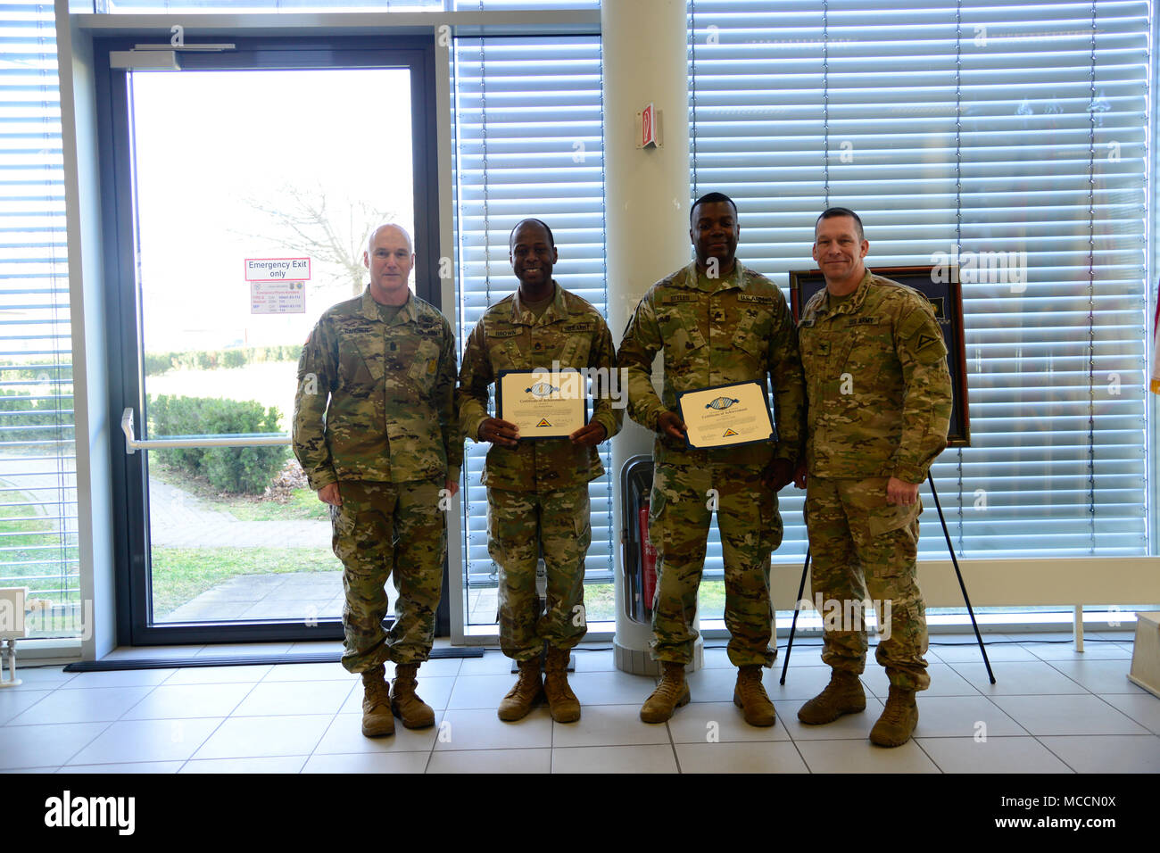 From left to right, U.S. Command Sgt. Maj. William Gardner, Commad Sgt ...