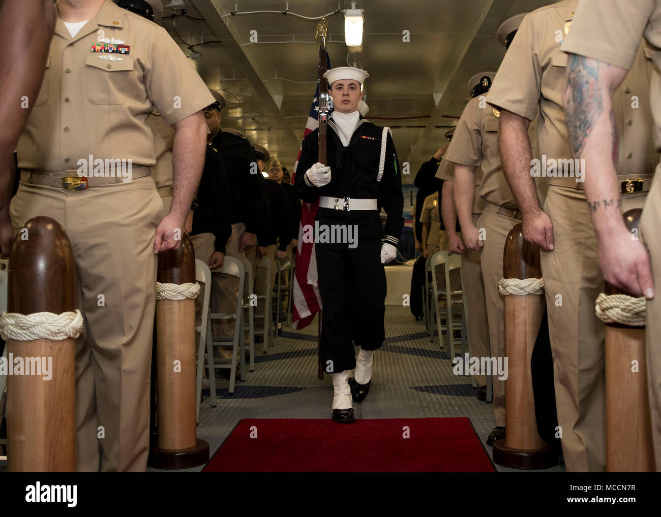 NORFOLK, Va. (Feb. 5, 2018) -- USS Gerald R. Ford's (CVN 78) color ...