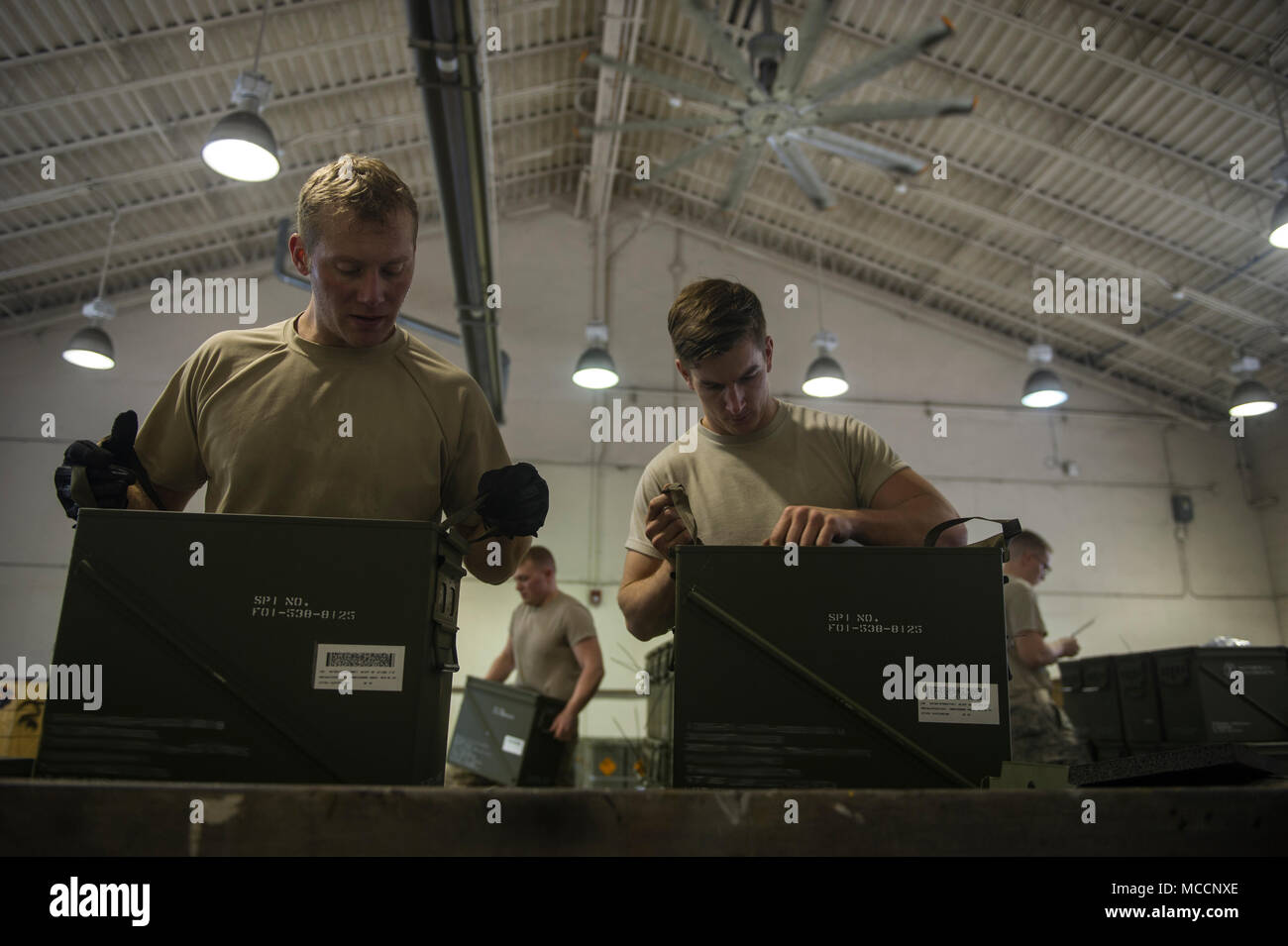 Staff Sgt. Brian O’Donnell (left) and Senior Airman Austin Hubbard ...