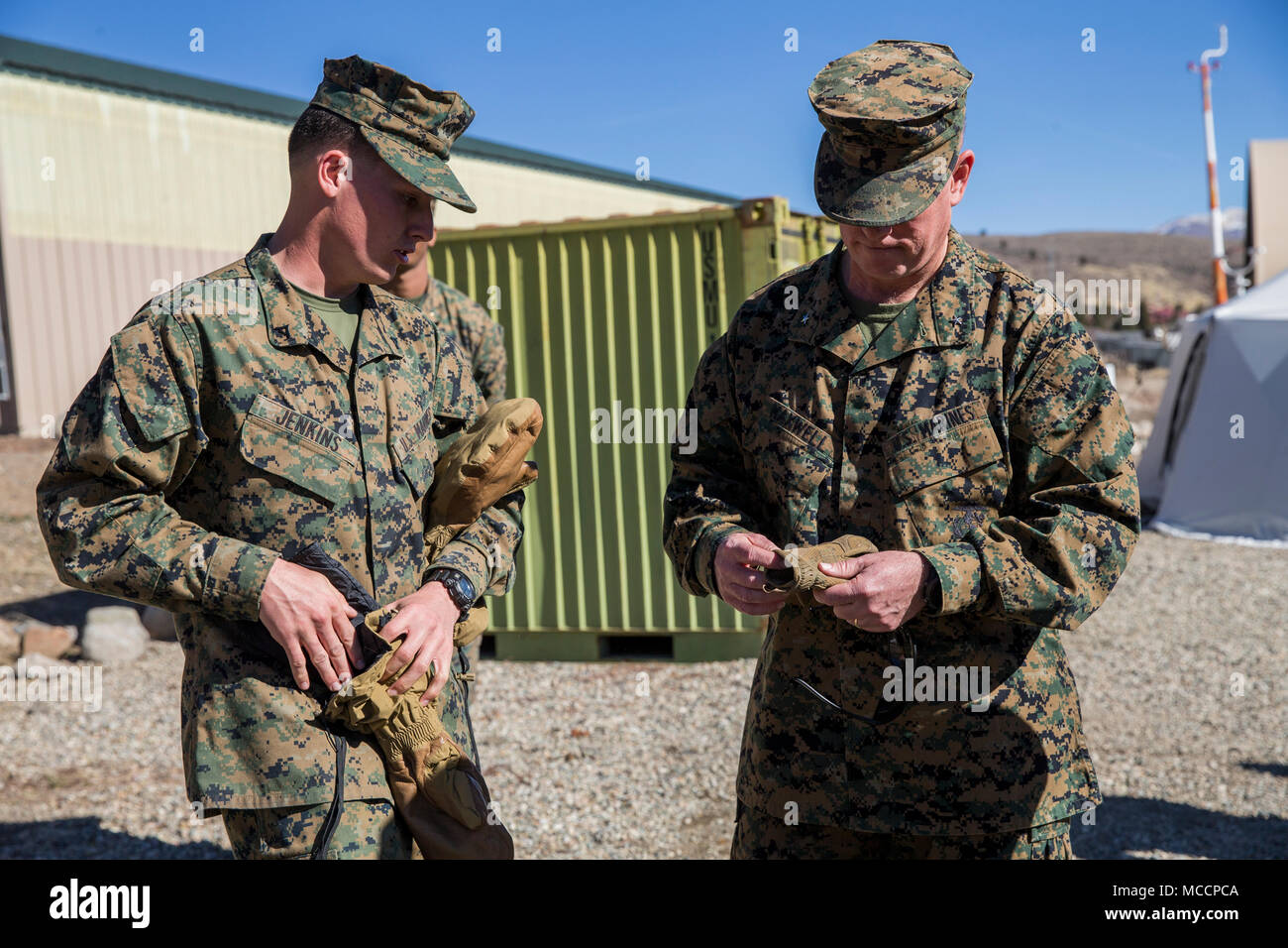 Lance Cpl. Richard Jenkins, left, a supply administration specialist ...