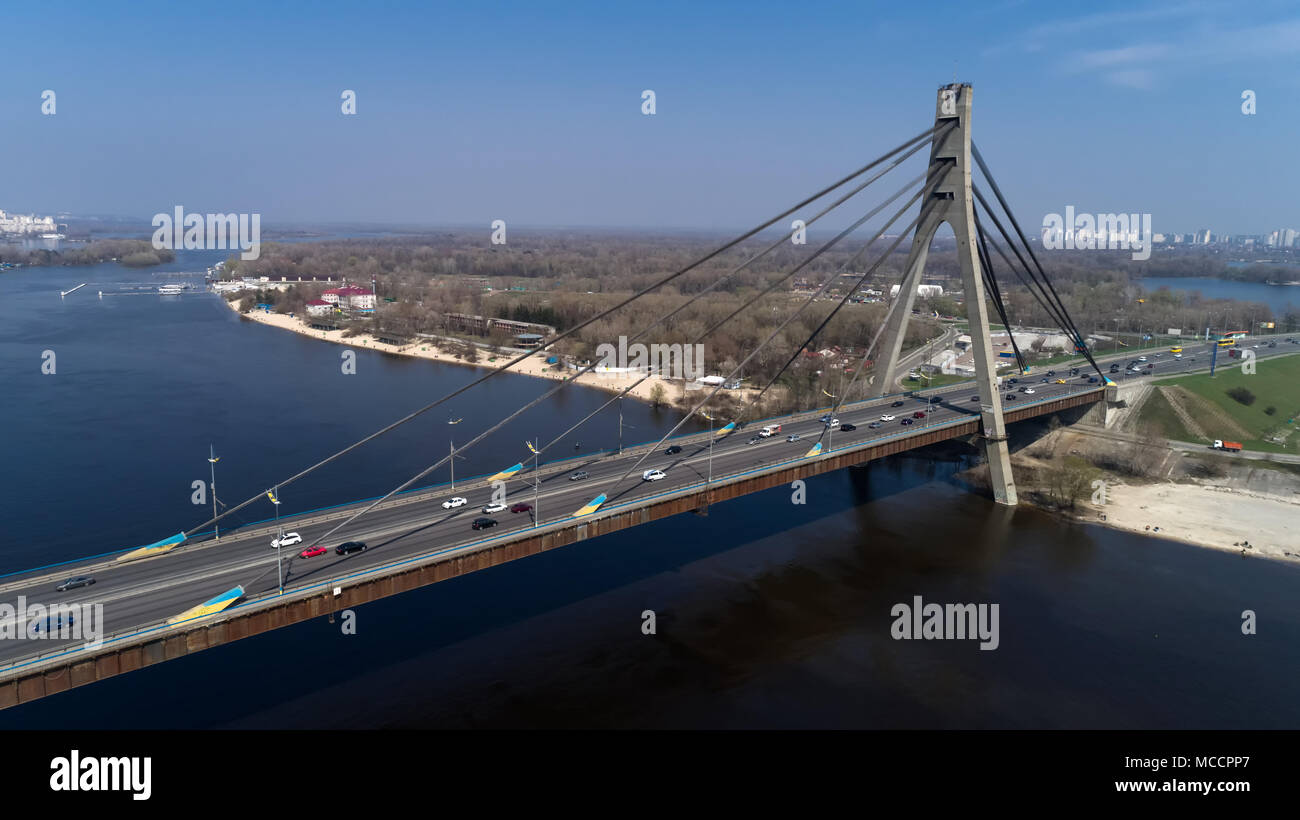Aerial view of the north bridge. Formerly The Moscow bridge Stock Photo ...