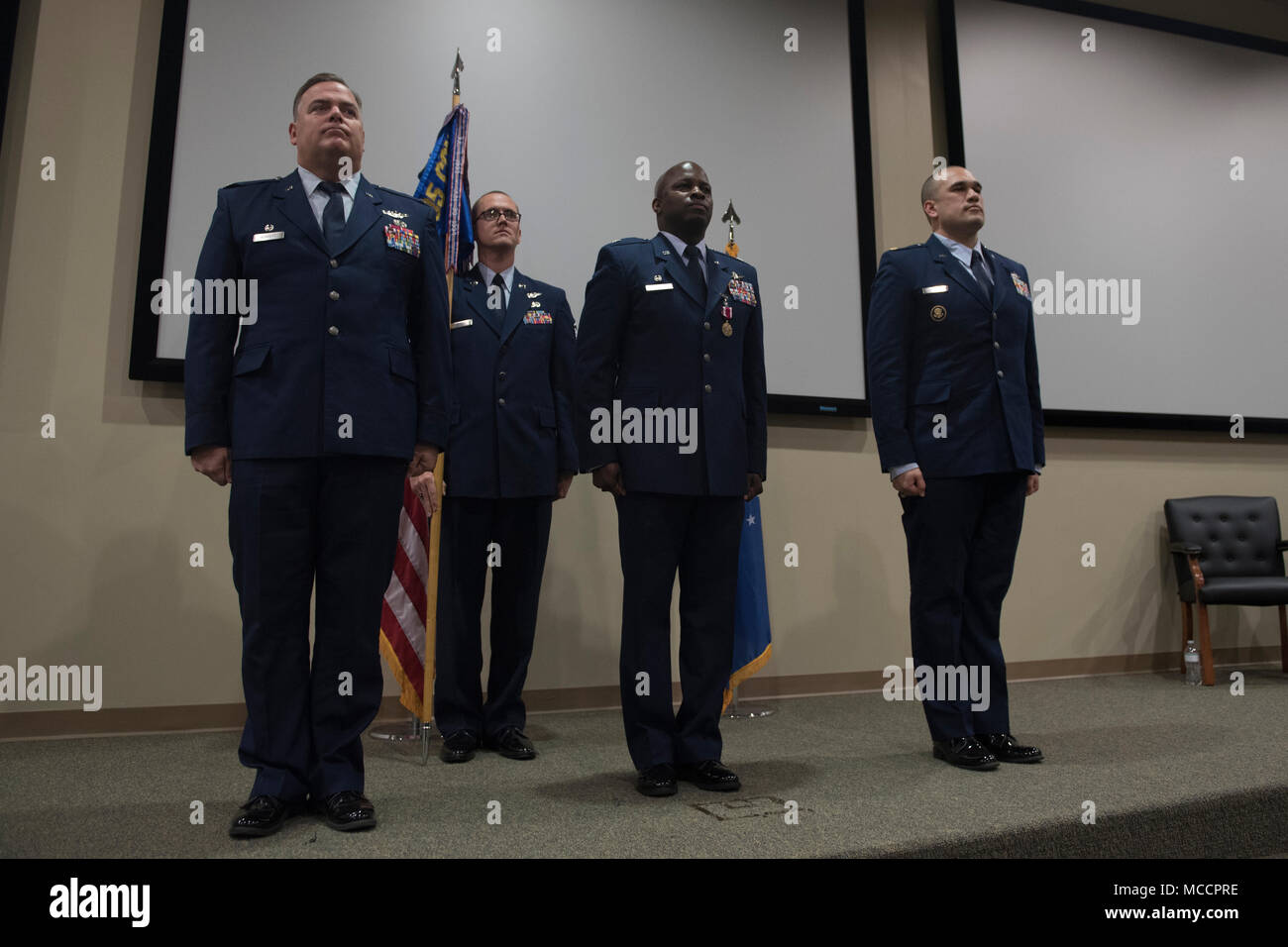 Airmen gather for the 505th Communications Squadron change of command ...