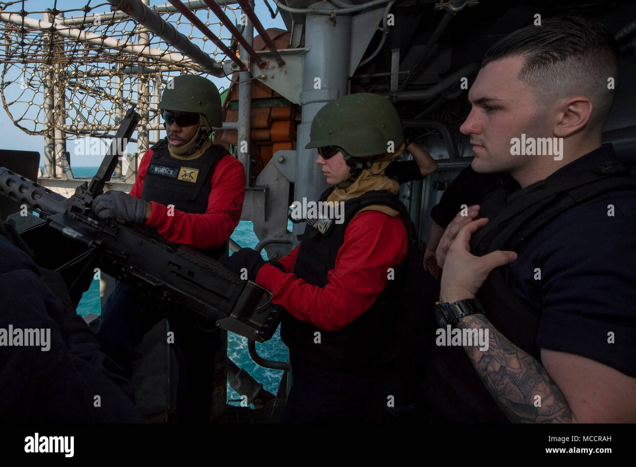 180209-N-NB544-018 GULF OF THAILAND (Feb. 9, 2018) Gunner's Mate 1st ...