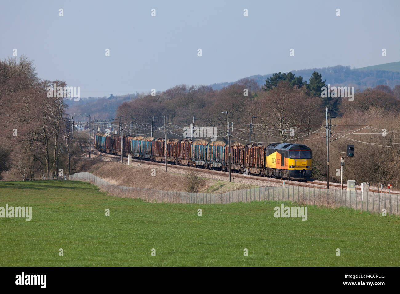 Colas rail Freight class 60 locomotive 60085 on the west coast main ...