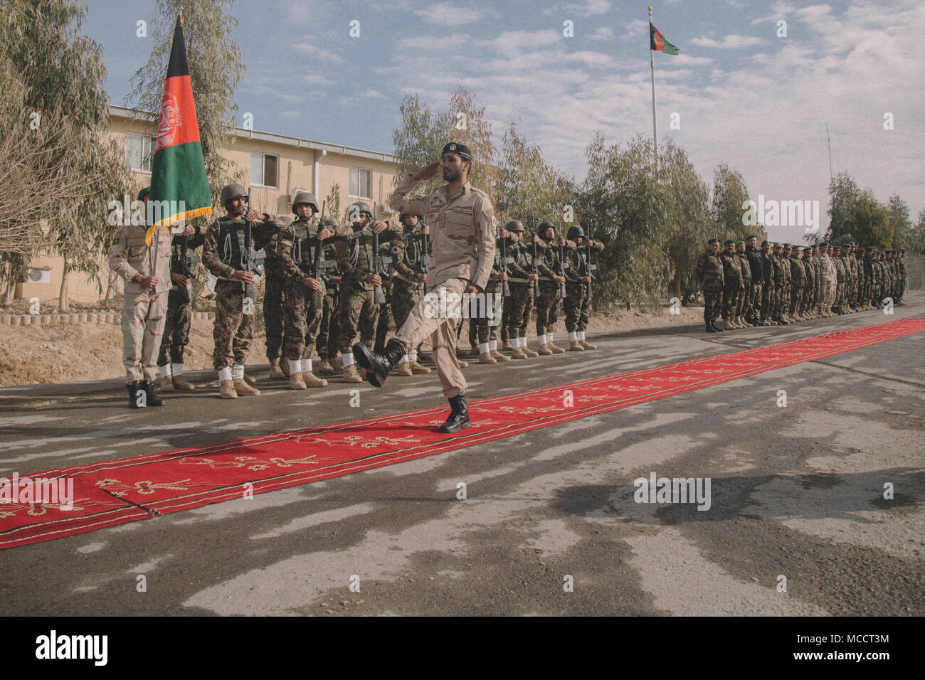 A soldier with the Afghan National Army, 4th Brigade, 215th Corps ...