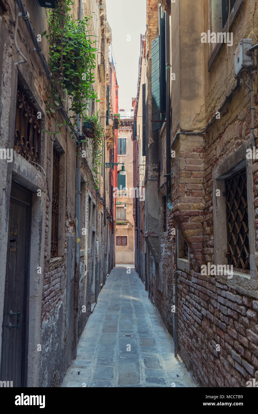 traditional narrow buildings of Venice Stock Photo - Alamy