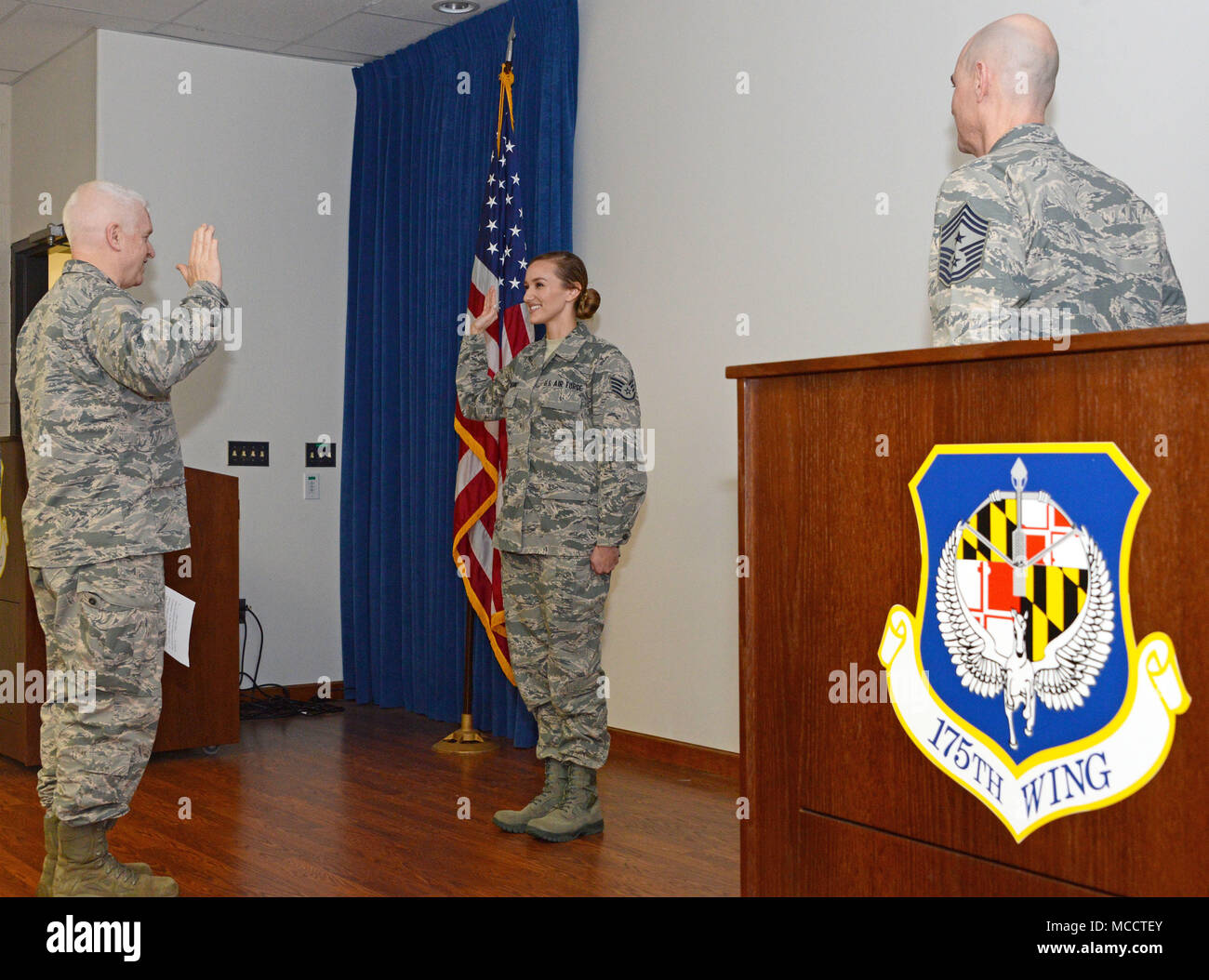 Lt. Gen. L. Scott Rice, Director of the Air National Guard, reenlists ...