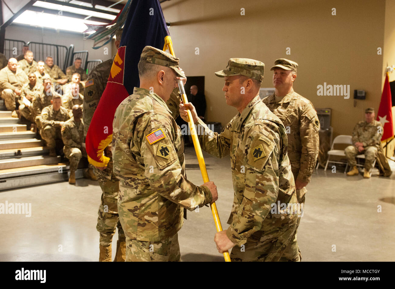 The 45th Infantry Brigade Combat Team’s Command Sergeant Major, Command Sgt. Maj. Christopher ...