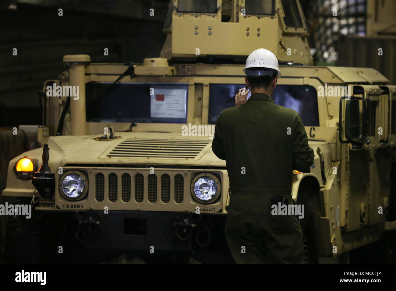 A U.S. Marine with Combat Logistics Battalion (CLB) 26, 26th Marine ...