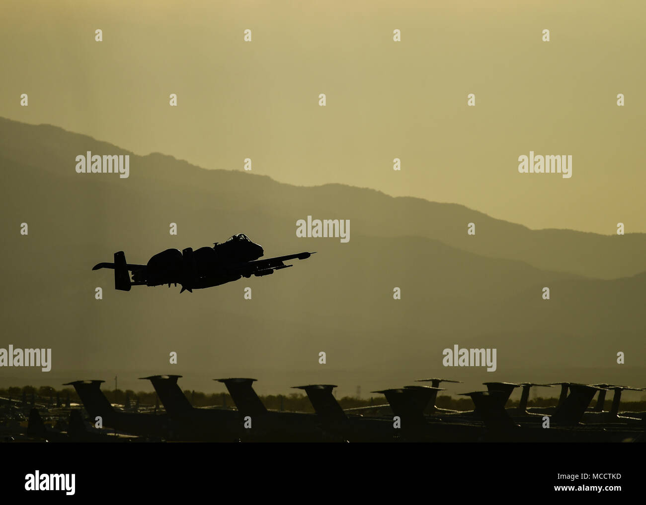 A U.S. Air Force A-10C Thunderbolt II takes off during the Bushwhacker ...