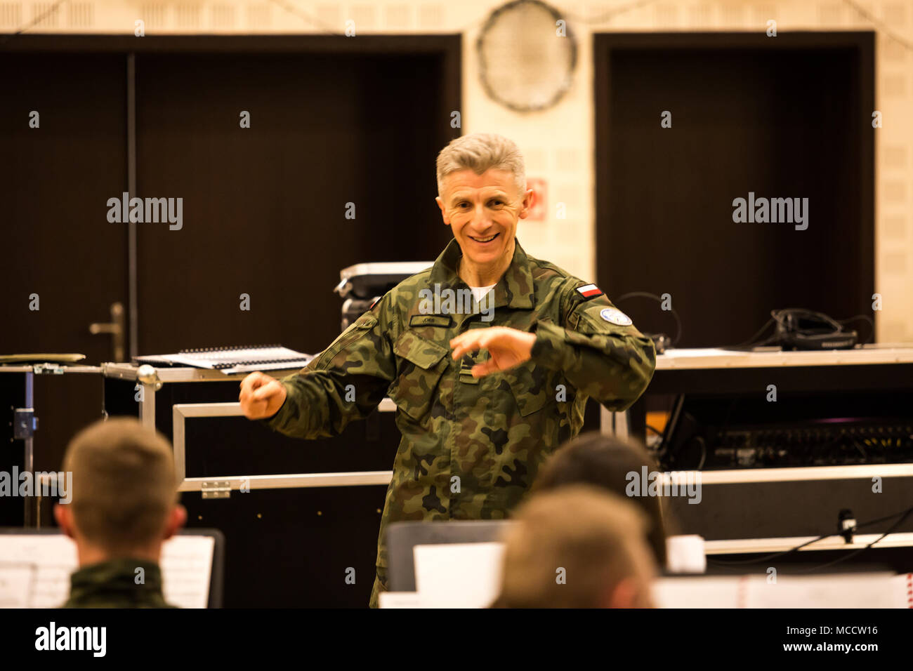 Polish Air Force Maj. Pawał Joks, conductor and commander of Polish Air ...