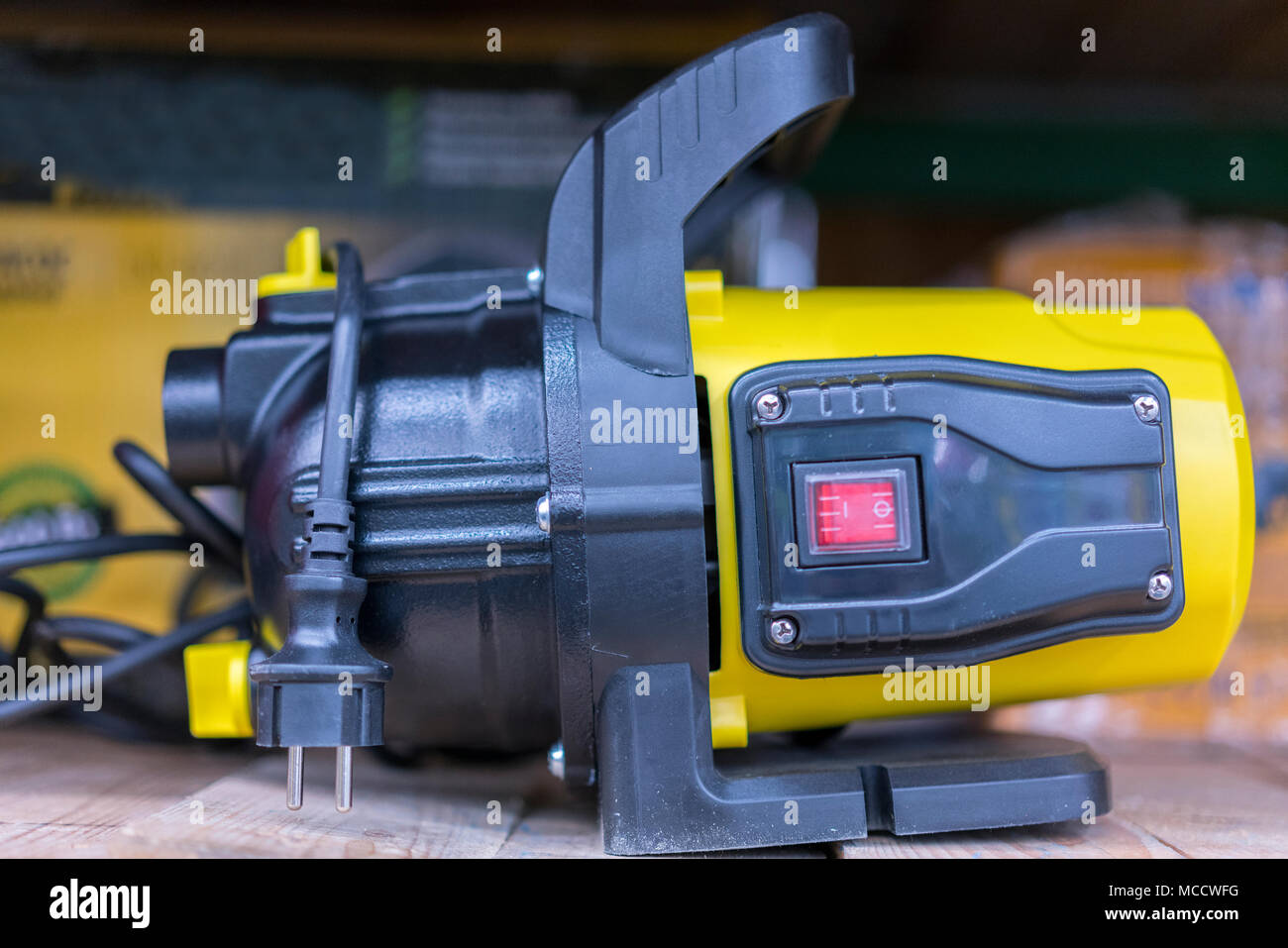 electric pump on the shelf in the store Stock Photo - Alamy
