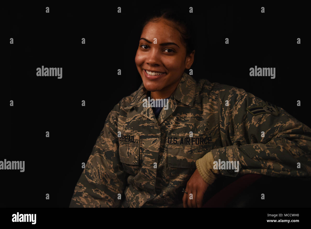 Airman 1st Class AnnAleada Whitehead, a personnelist, or human resource ...