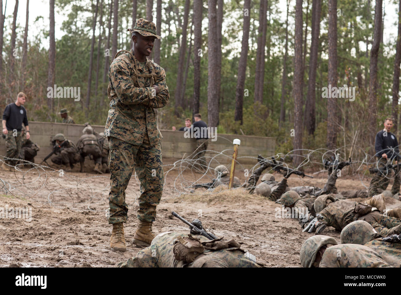 U.S. Marine Staff Sgt. Jason Carty, a drill instructor with Mike ...