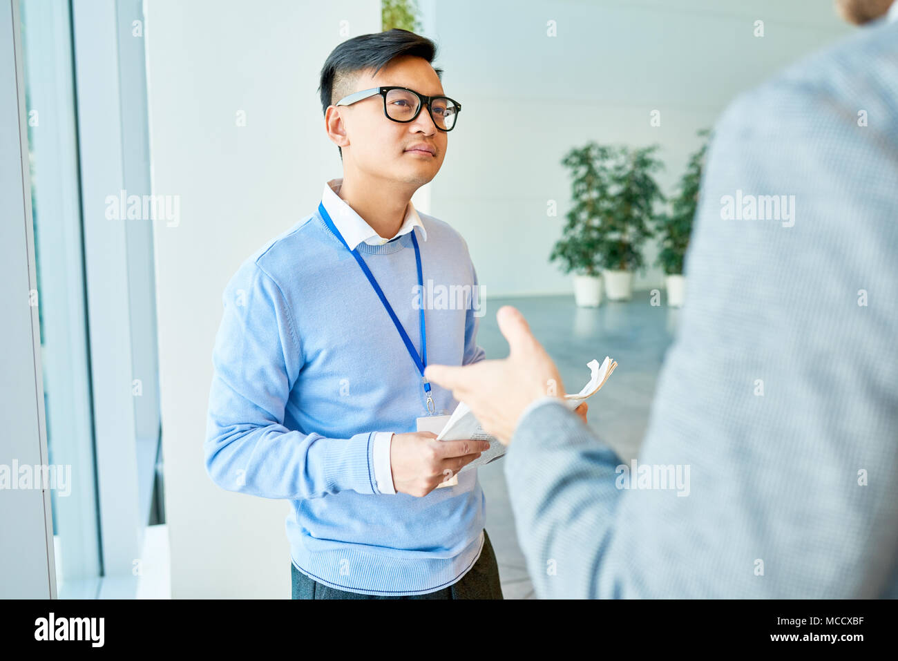 Project Discussion in Modern Office Stock Photo - Alamy