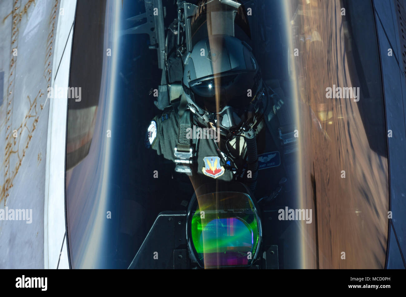 A pilot assigned to the 27th fighter squadron hi-res stock photography ...