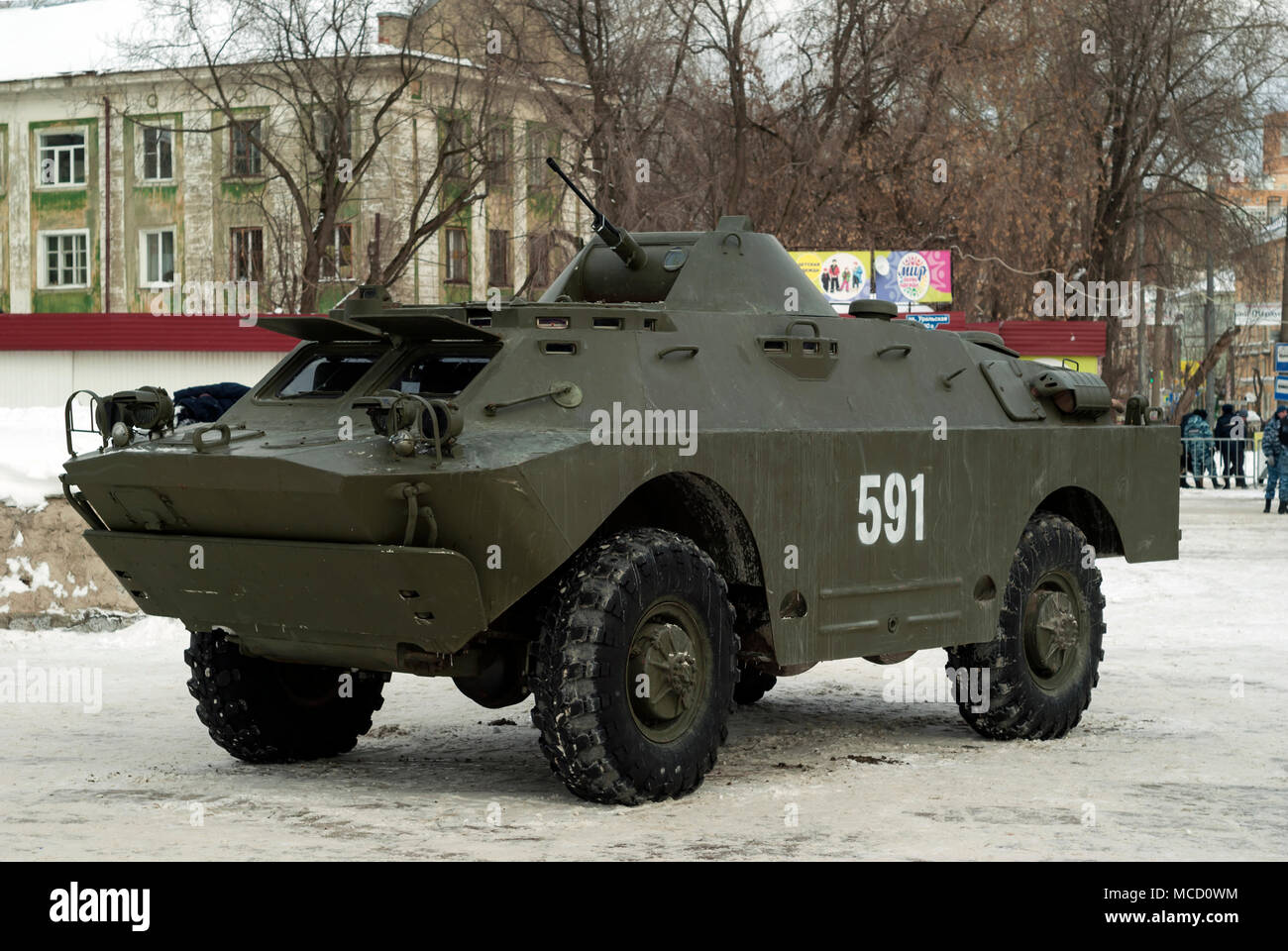 PERM, RUSSIA - MARCH 03, 2018: combat reconnaissance/patrol vehicle ...